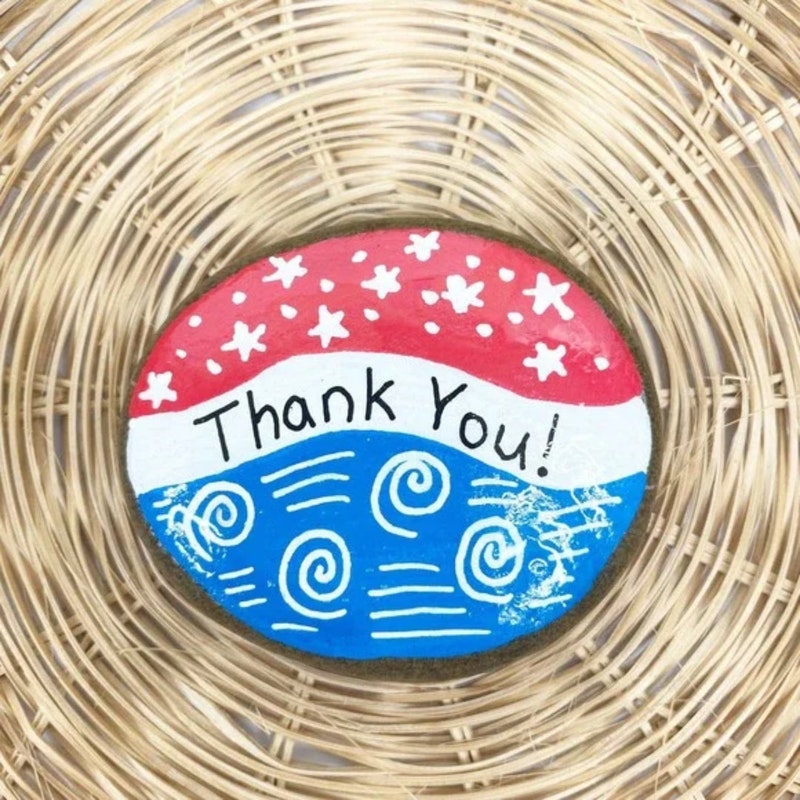 Veteran Painted Rock - Etsy