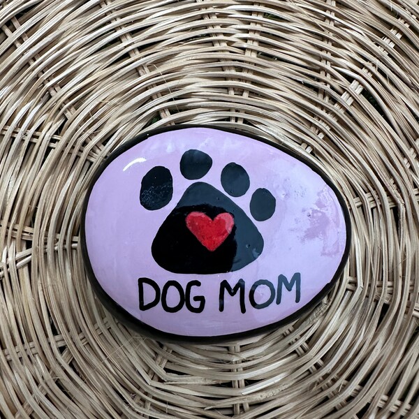 Dog Paw Painted Rock - Etsy