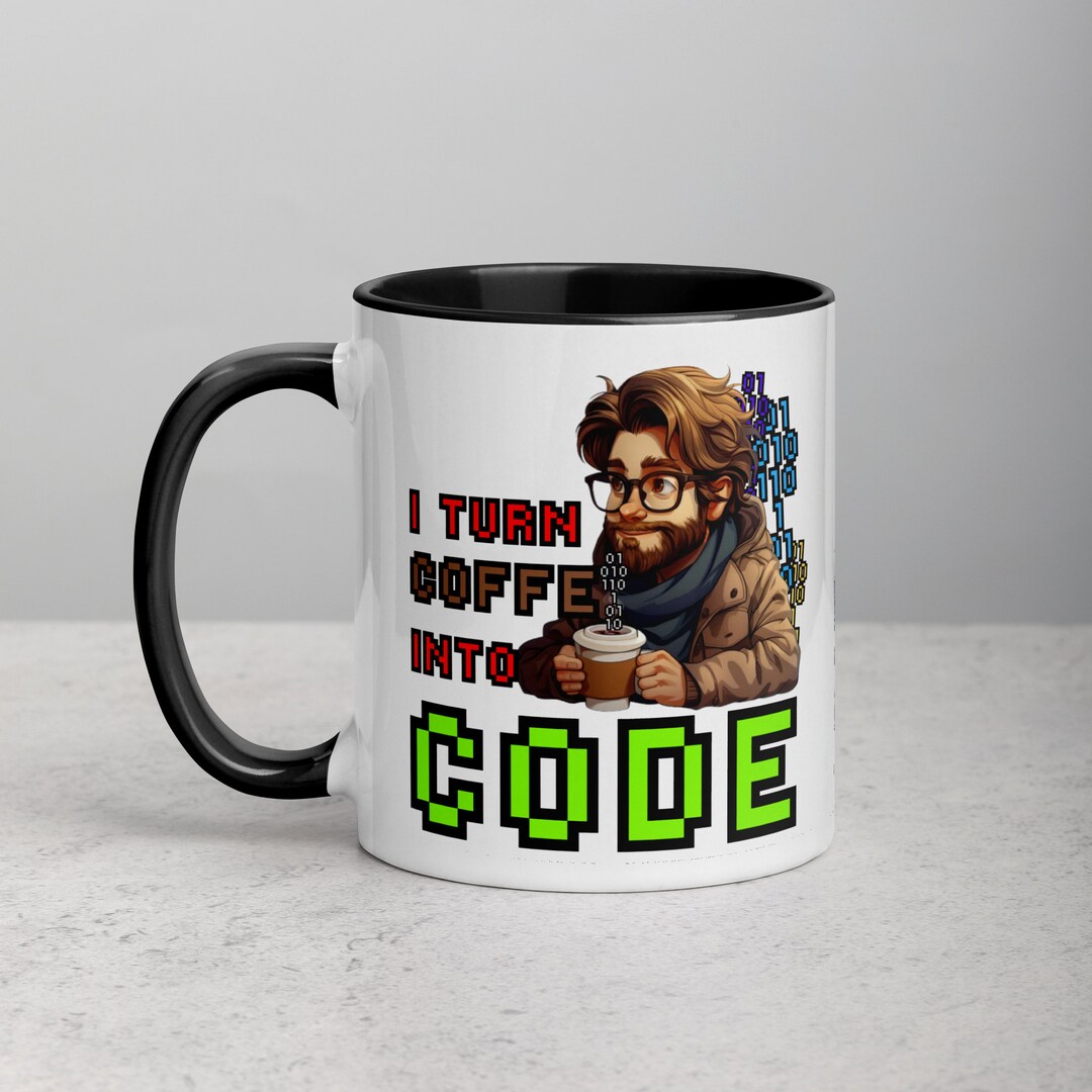 I Turn Coffee Into Code Mug - Etsy