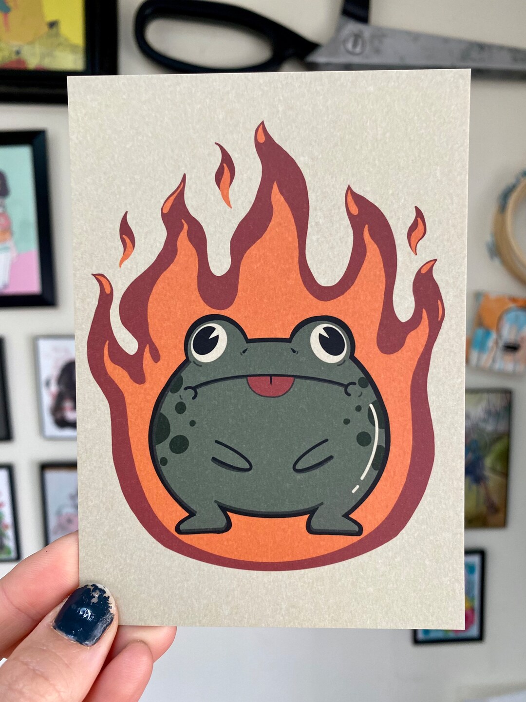 Fire Frog - 6 X 4" Postcard Art Prints - Etsy