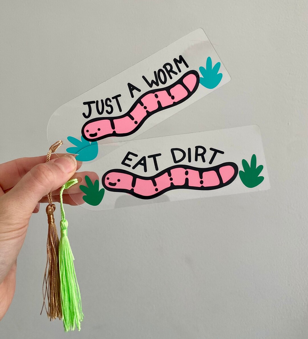 Werm Bookmarks- Clear Acrylic Worm Book Marks - Etsy
