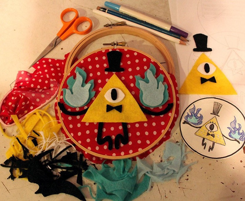 Bill Cipher Embroidery Hoop - Etsy