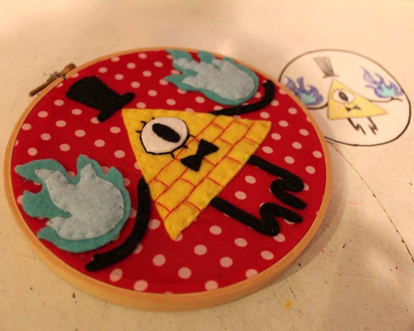 Bill Cipher Embroidery Hoop - Etsy