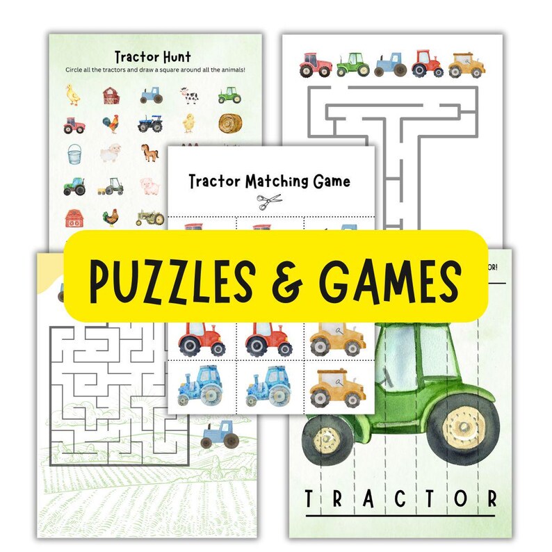 All About Tractors Unit Study Math, Reading, Comprehension, Sight Words ...