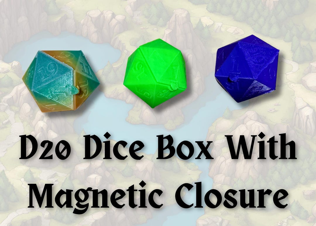 D20 Dice Box With Magnetic Closure - Etsy