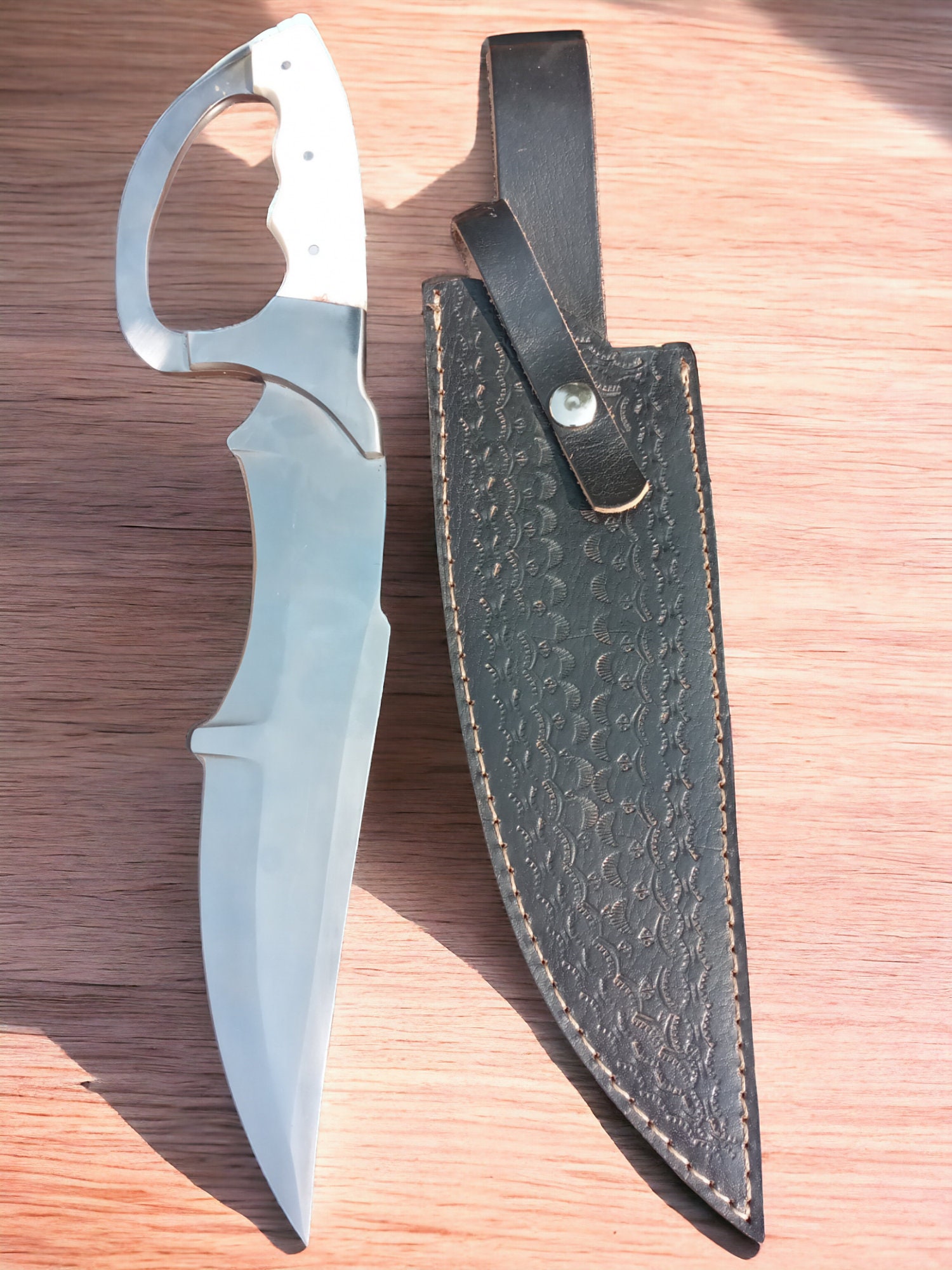 Handmade Beautiful Hunting Knife D2 Steel Blade - Etsy