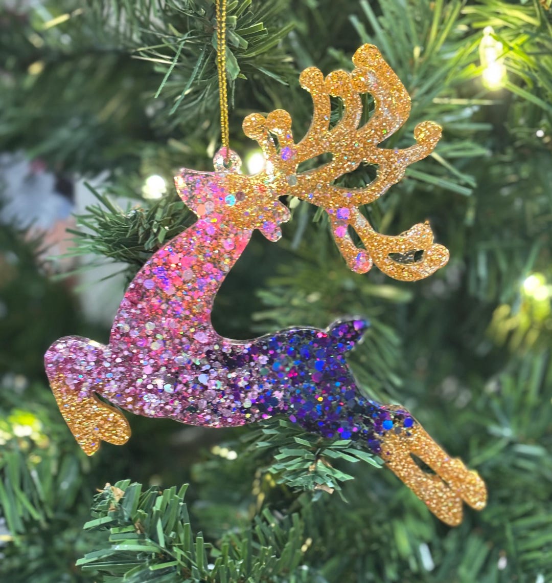 Pretty Reindeer Ornament - Etsy