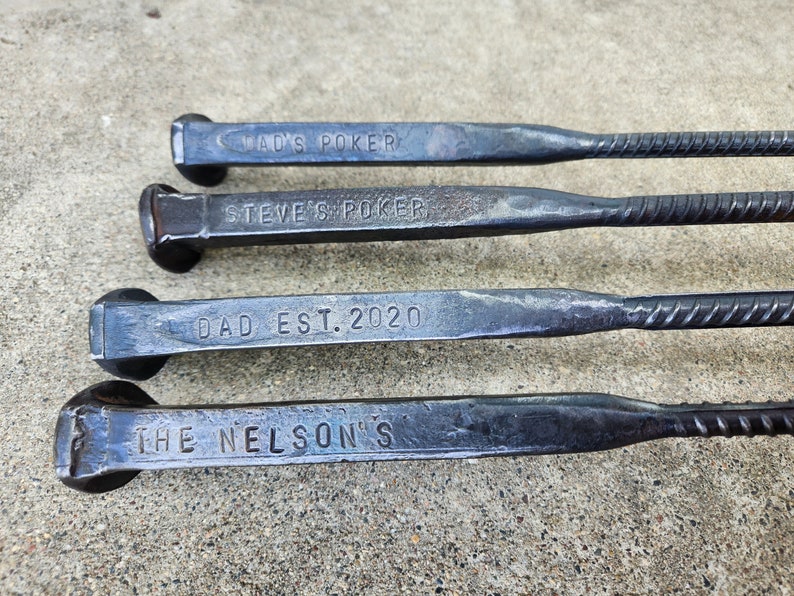 Custom Fire Poker | Personalized Fathers Day Gift | Man Cave | Firepit ...