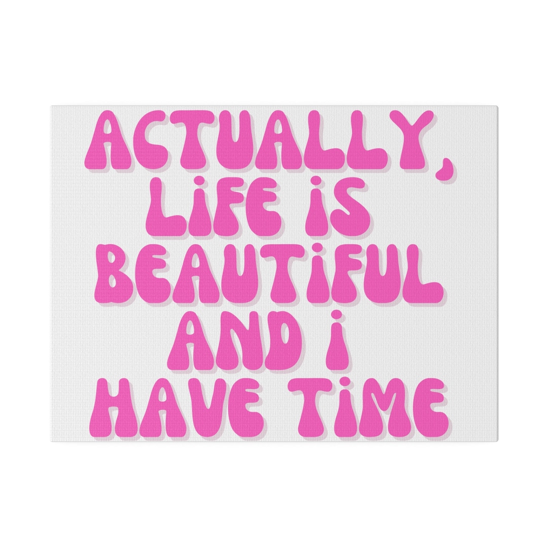 Pink Life is Beautiful Canvas Print - Etsy