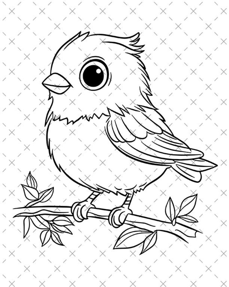 Cute Animal Coloring Pages for Kids | Simple Bluebird Printable ...