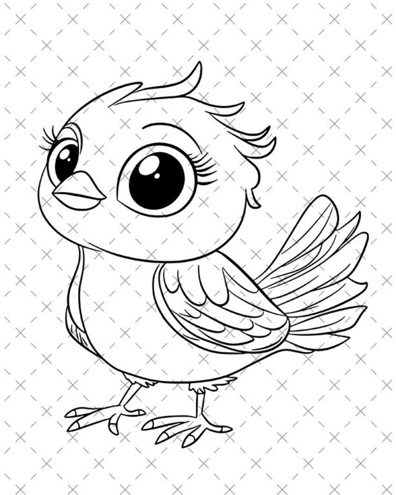 Cute Animal Coloring Pages for Kids Simple Bluebird Printable Coloring ...