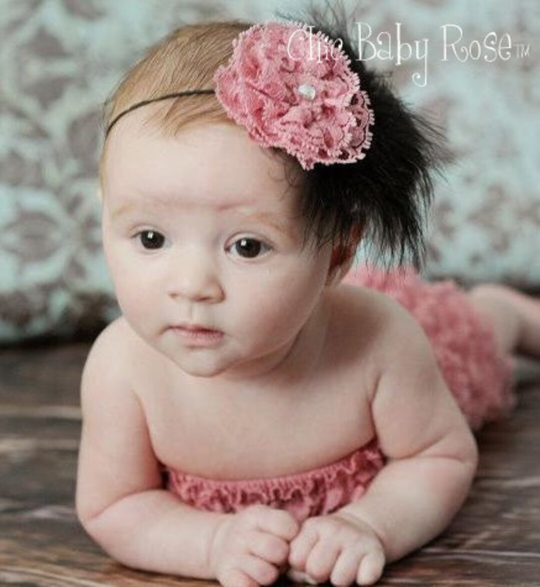 Lace Rosette and Feather Fascinator Clip or Band in 22 Colors - Etsy