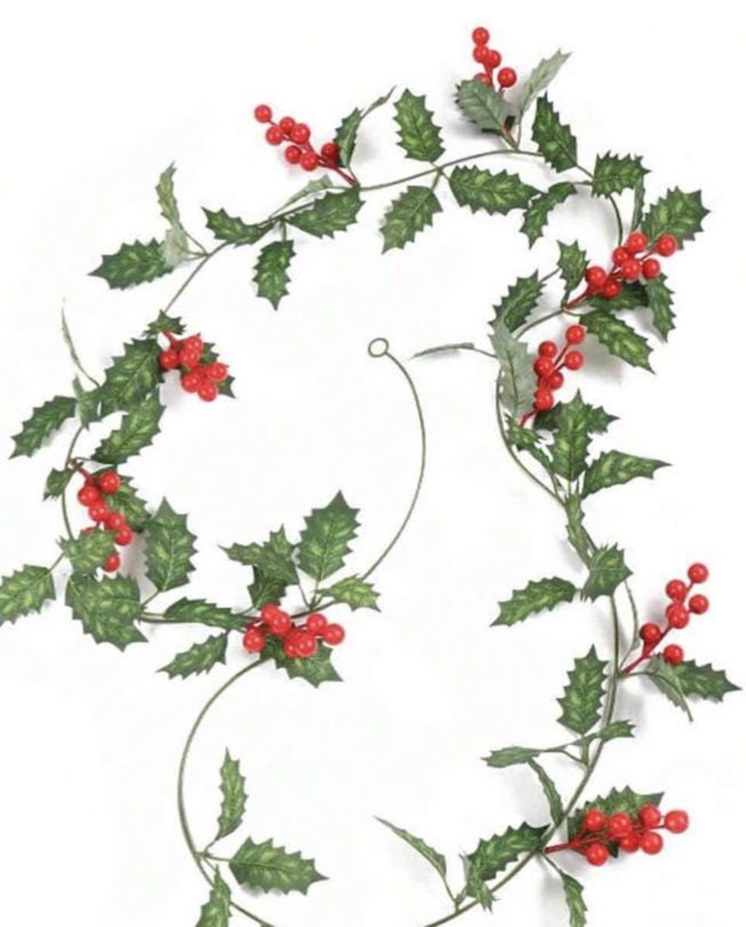 Red Berry Artificial Holly Vine Lights, Christmas Decor, Centrepiece ...
