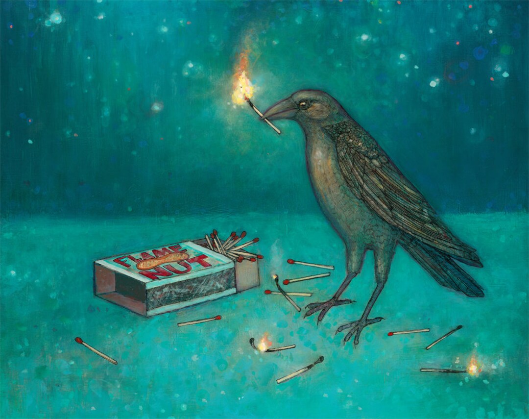 A Crow Plays With Matches No. 48 C-print 8 X 10 Signed Art - Etsy
