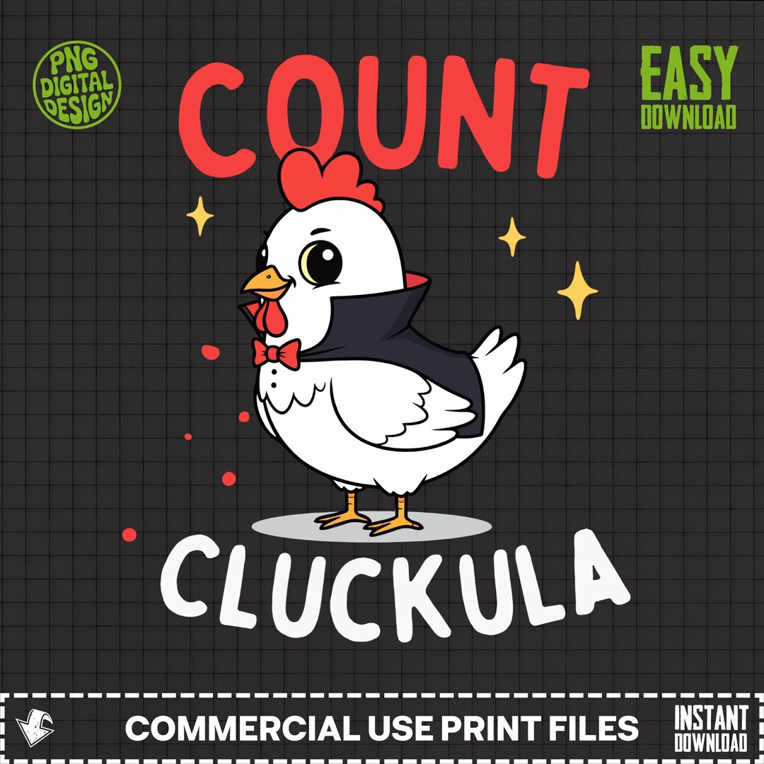 Count Cluckula PNG, Vampire Chicken Clipart, Halloween Chicken Art ...