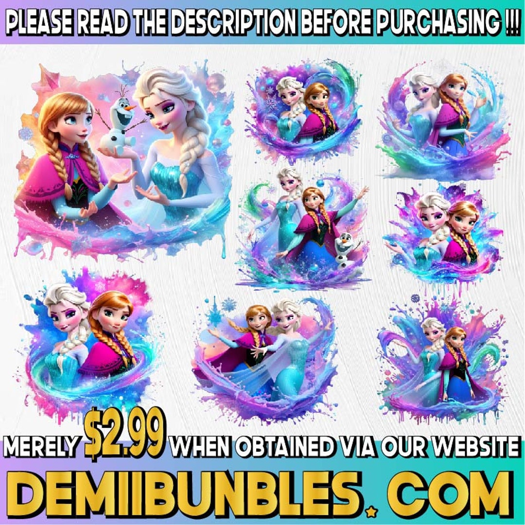 Elsa-anna Frozen PNG Bundle, Frozen Princess PNG, Frozen Png Bundle ...