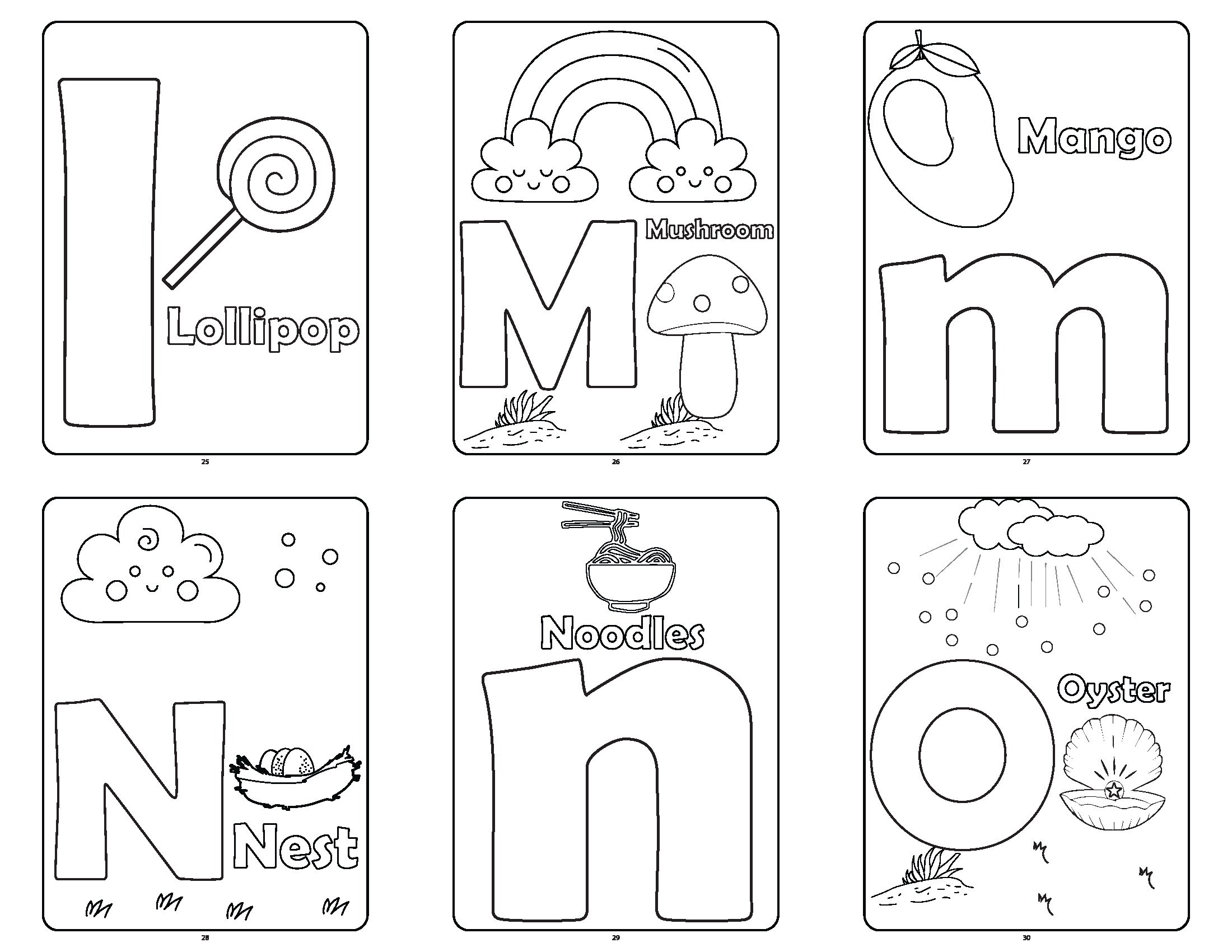 Alphabet Coloring Pages, Preschool Coloring Pages, Letter Coloring ...