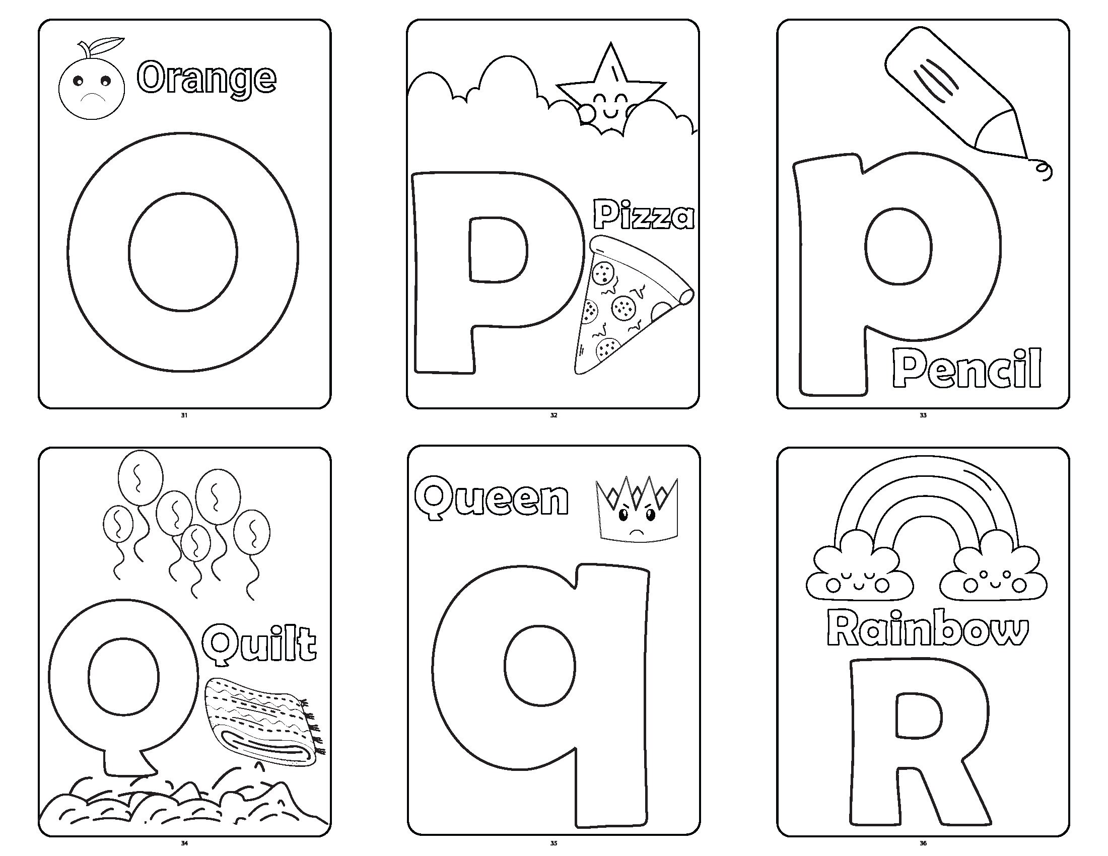 Alphabet Coloring Pages, Preschool Coloring Pages, Letter Coloring ...