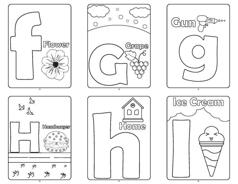 Alphabet Coloring Pages, Preschool Coloring Pages, Letter Coloring ...