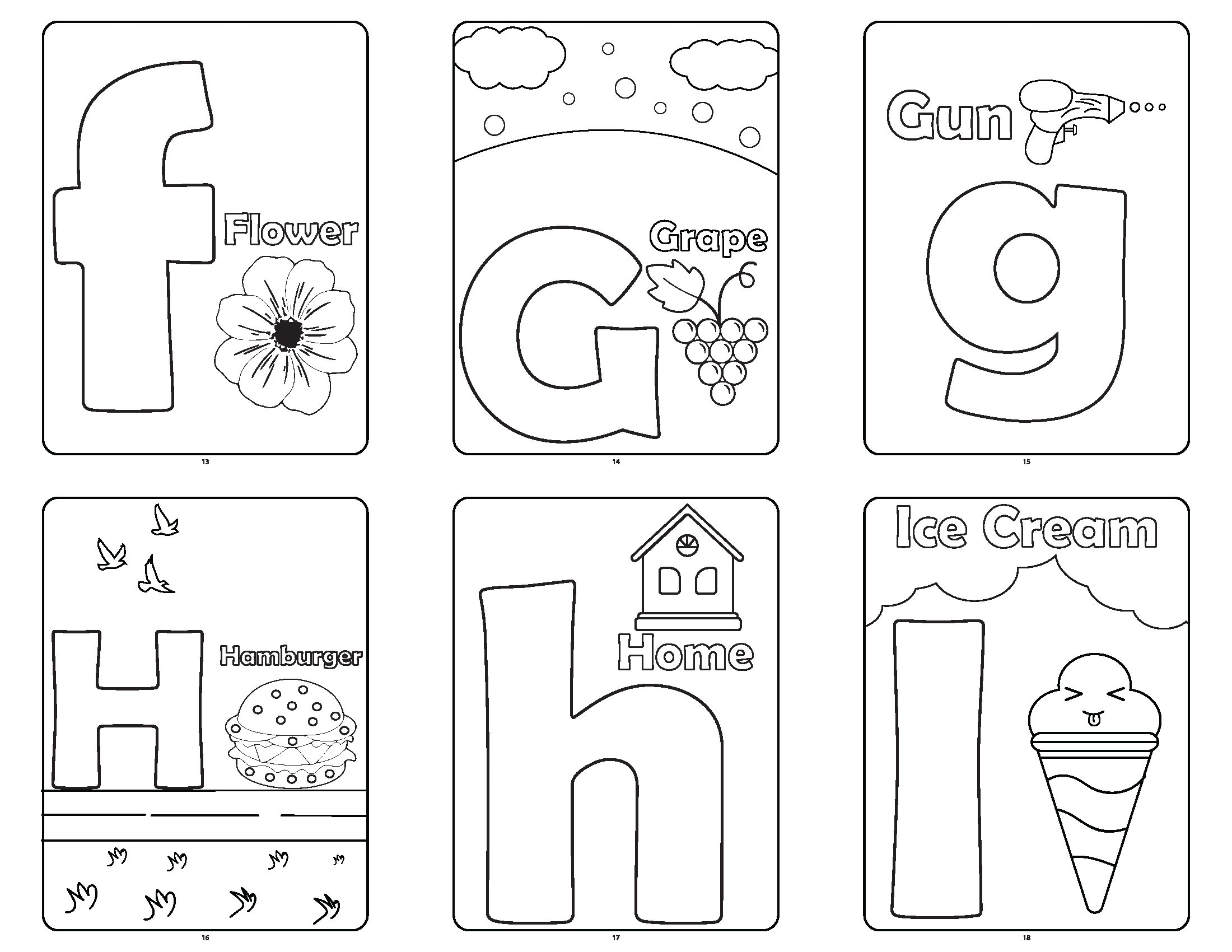 Alphabet Coloring Pages, Preschool Coloring Pages, Letter Coloring ...