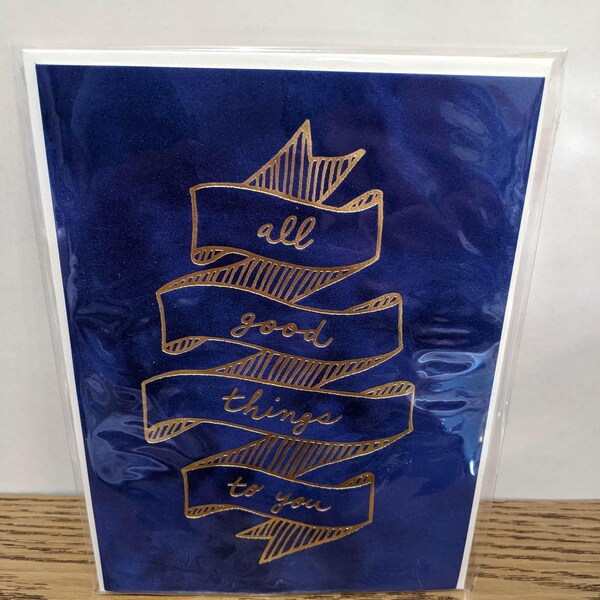 Papyrus Blank Card Pine Trees Birds and Moon All Occasions Blank Inside ...