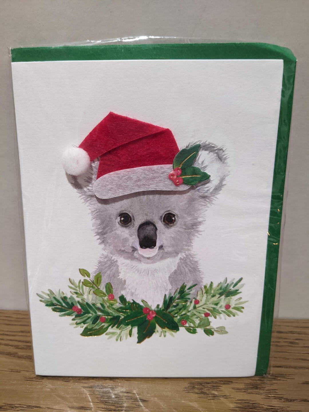 Papyrus Christmas Card Koala in Santa's Nice List - Etsy