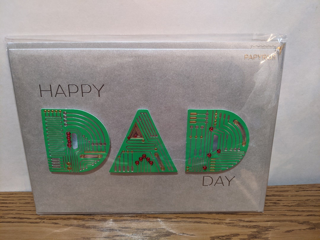 Papyrus Father's Day Card Computer Circuits Connected - Etsy