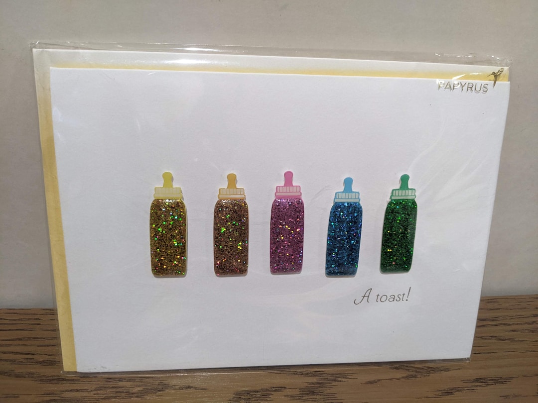 Papyrus New Baby Card Feeding Bottles - Etsy