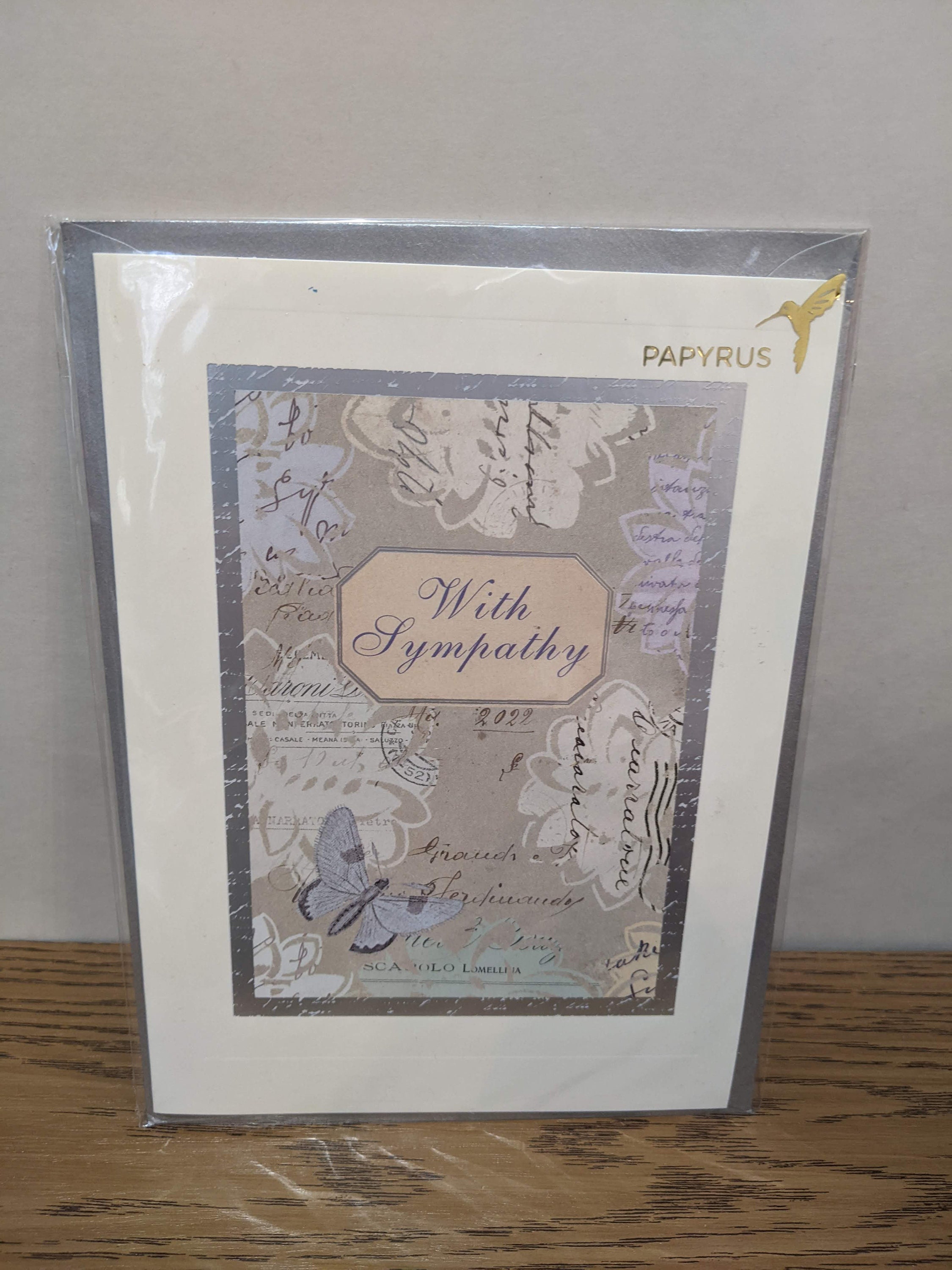 Papyrus Sympathy Card Butterfly - Etsy