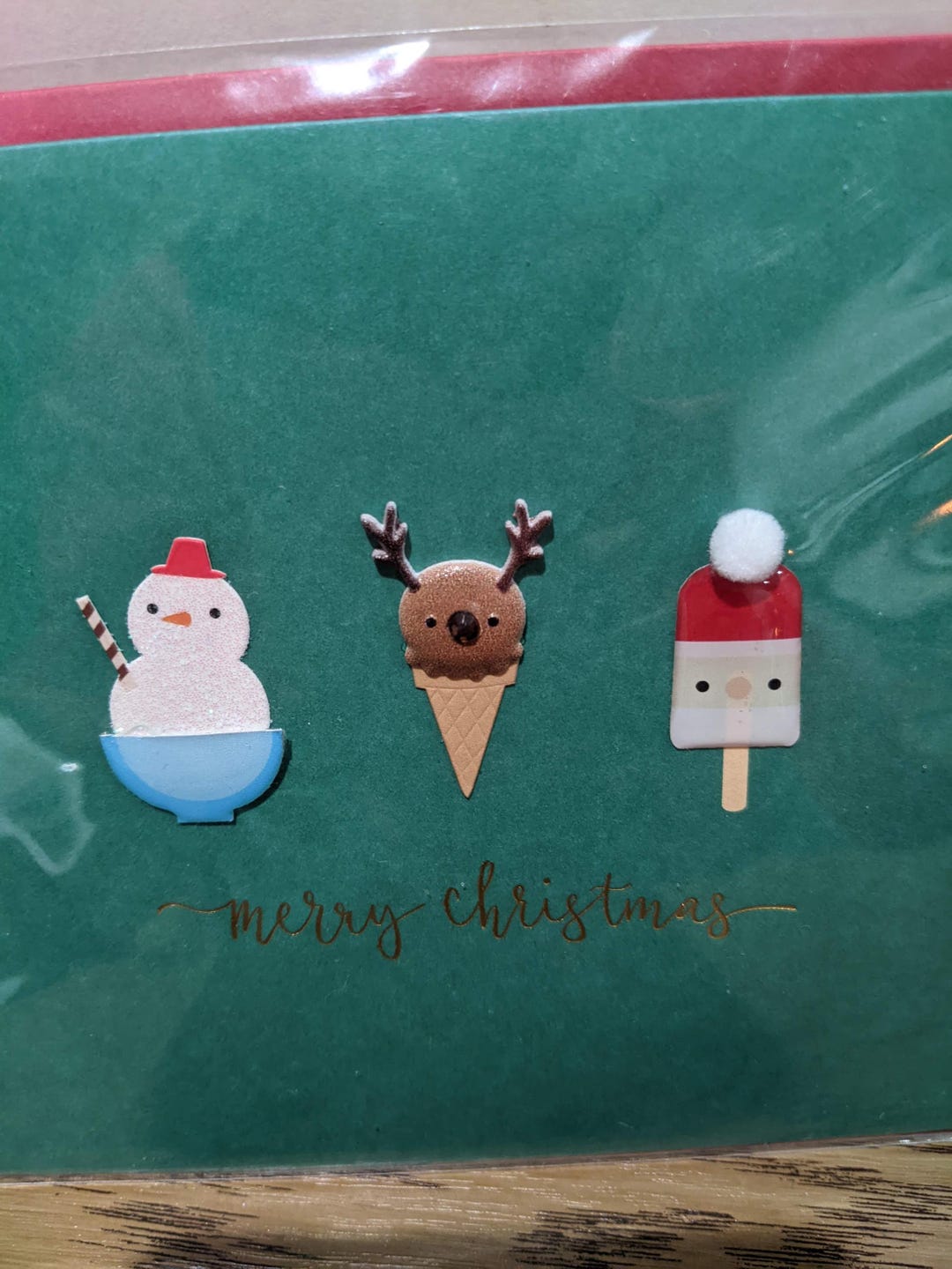 Papyrus Christmas Card Snowman Reindeer Santa Treats - Etsy