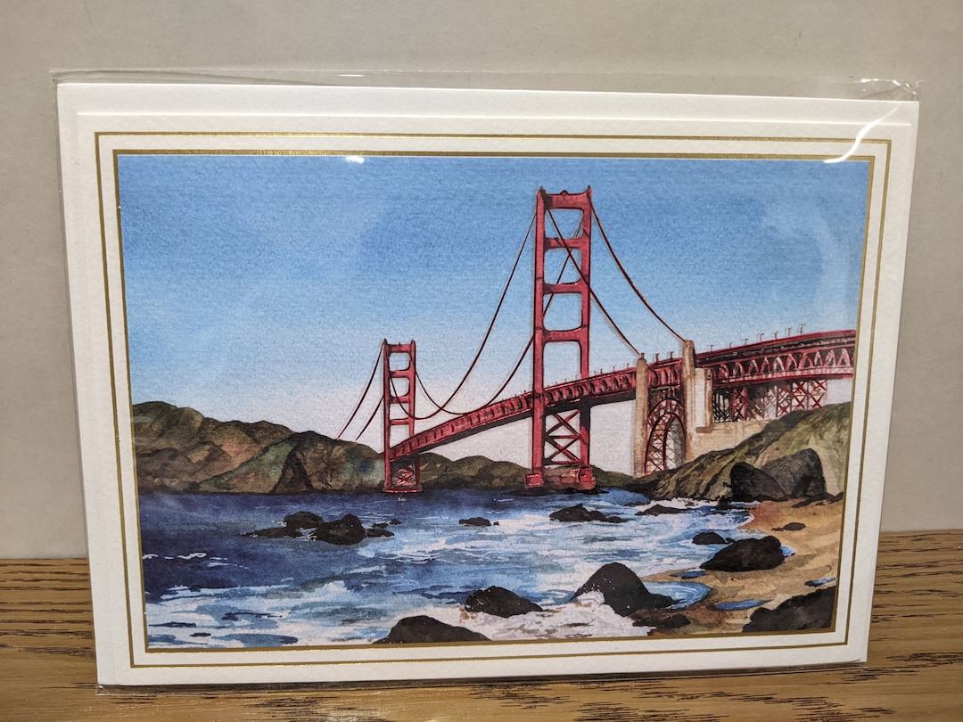 Papyrus Blank Card San Francisco Golden Gate Bridge All Occasions Blank ...