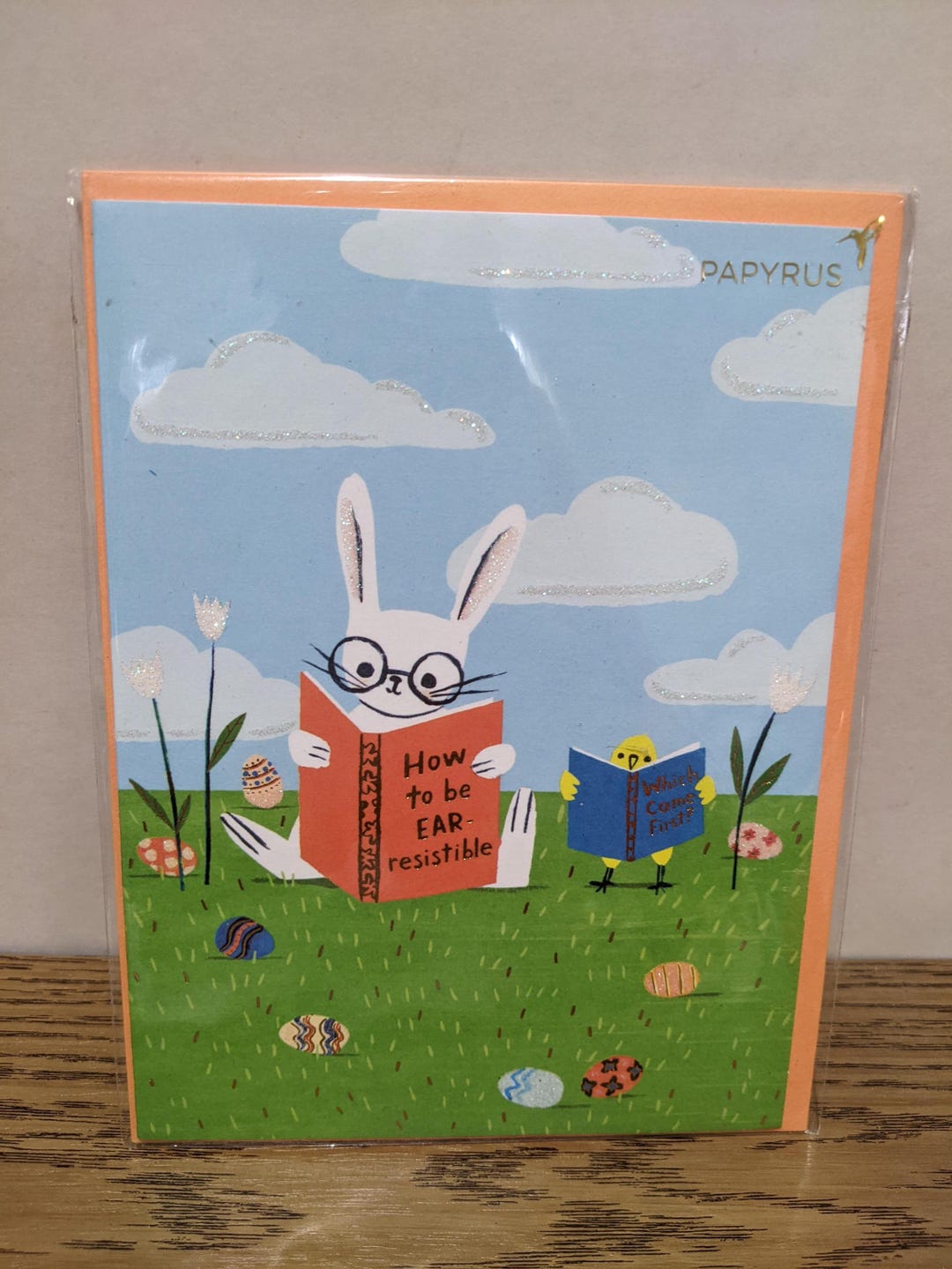 Papyrus Easter Card Bunny and Chick Reading - Etsy