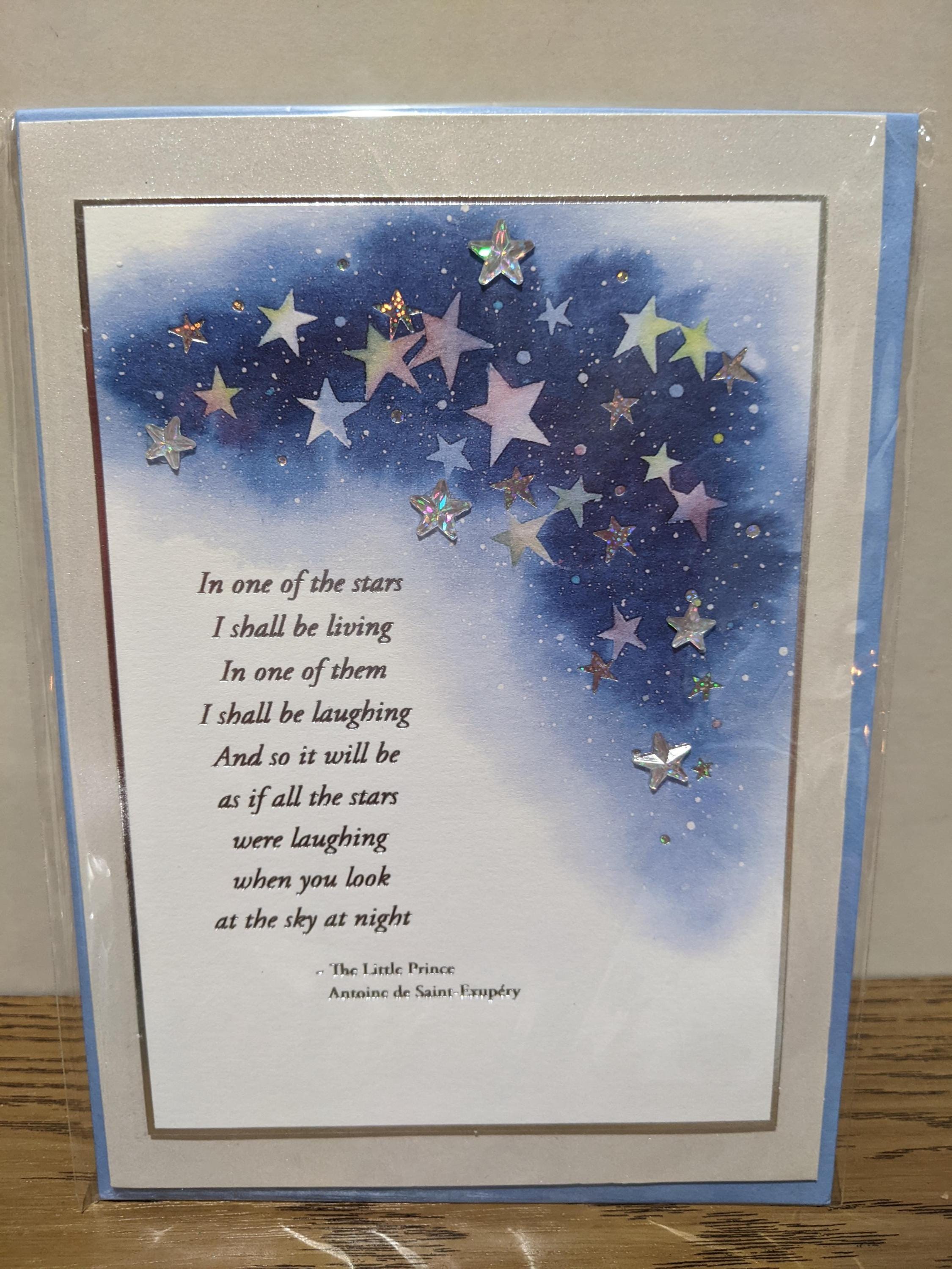 Papyrus Sympathy Card Stars Quote From the Little Prince - Etsy