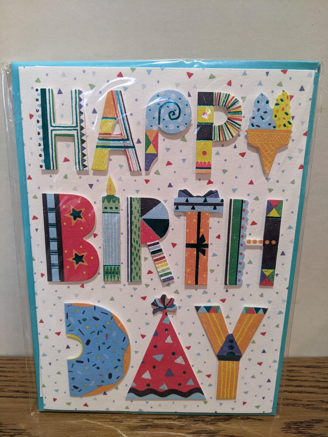 Papyrus Happy Birthday Card Spelled Out - Etsy