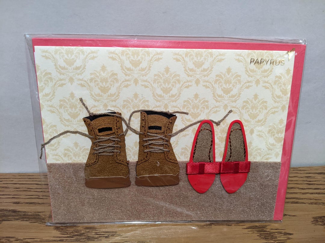 Papyrus Anniversary Card Boots and Shoes - Etsy