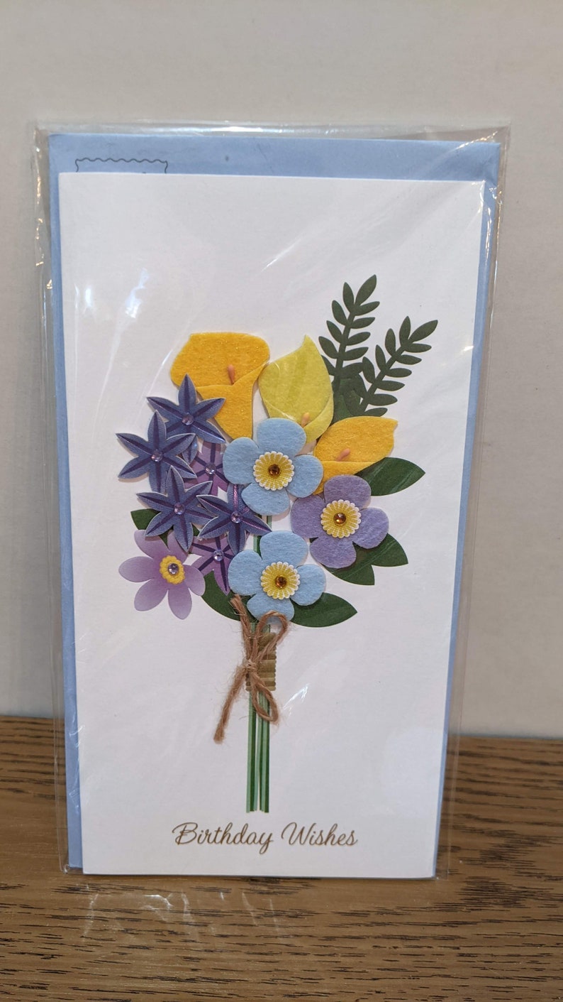 Papyrus Birthday Card Flower Bouquet Wishes - Etsy