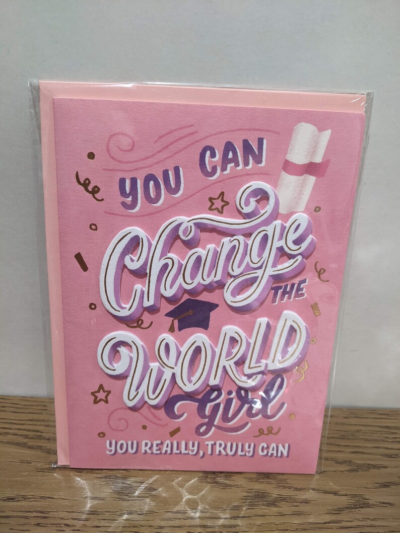 Papyrus Graduation Card GRAD Girl Change the World - Etsy