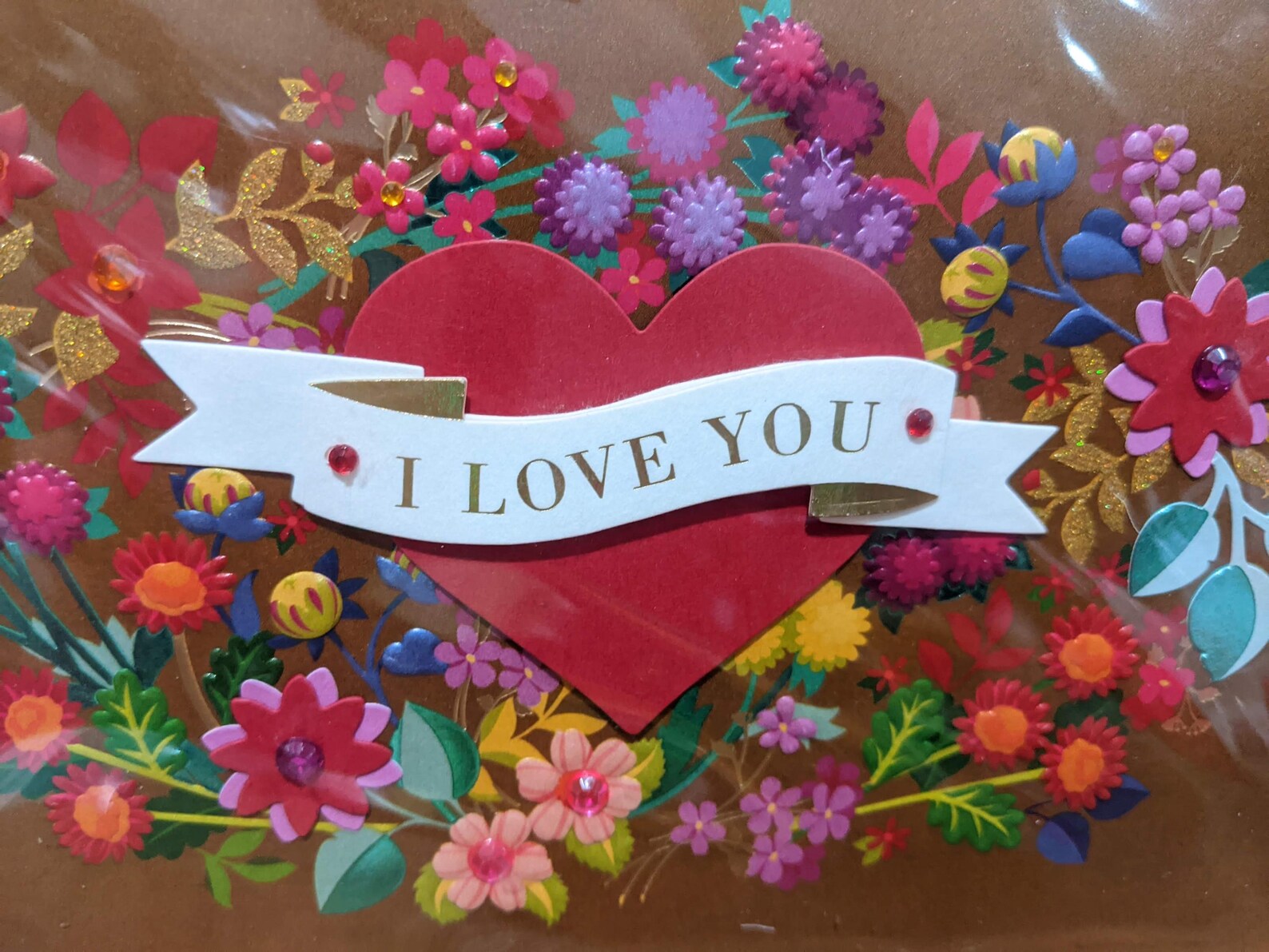 Papyrus Valentines Card Embossed Flowers I Love You - Etsy