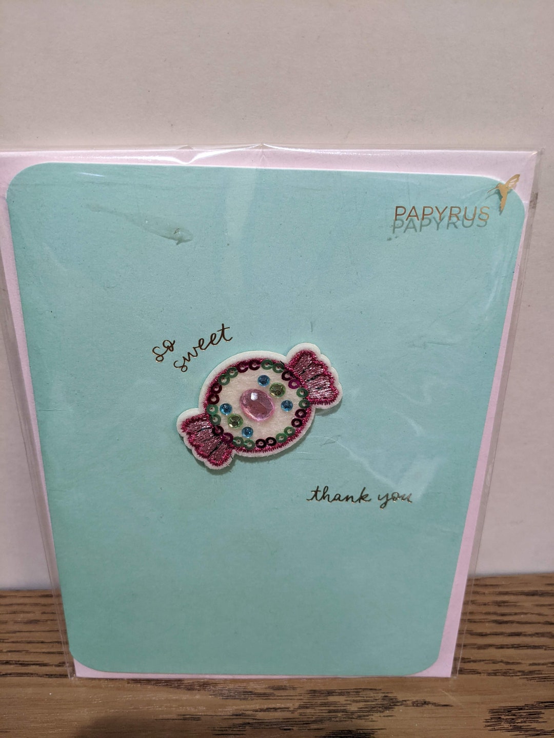 Papyrus Blank Card Candy Thank You Thanks Blank Inside for Your Own ...