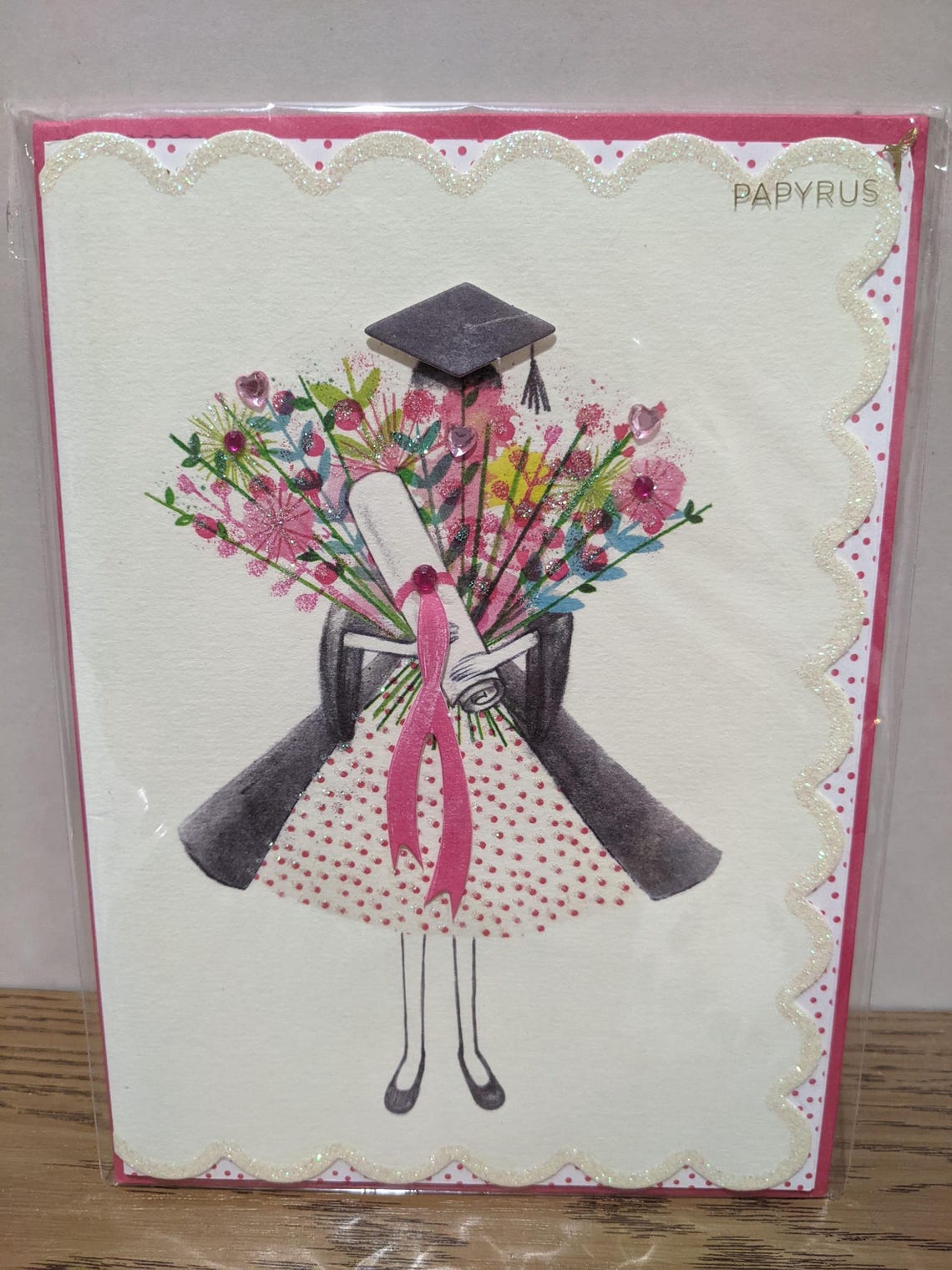 Papyrus Graduation Card Girl With Flowers - Etsy