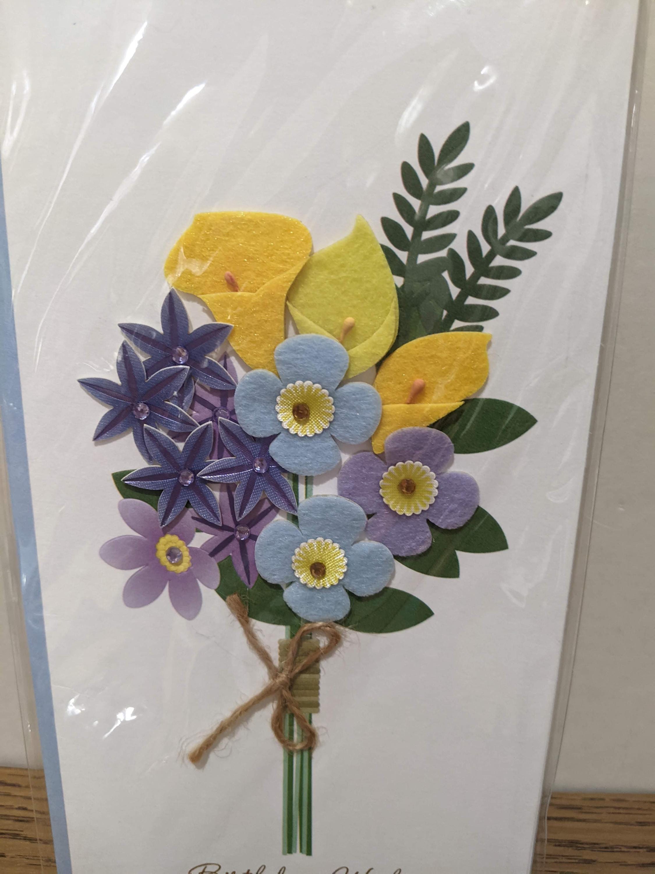 Papyrus Birthday Card Flower Bouquet Wishes - Etsy