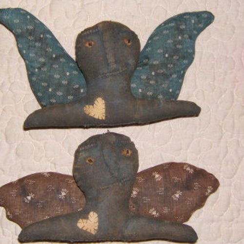 Instant Download Angel Doll Pattern Primitive Digital Heart - Etsy