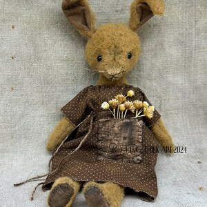 Primitive Blossom & Bud Rabbit E-pattern - Etsy