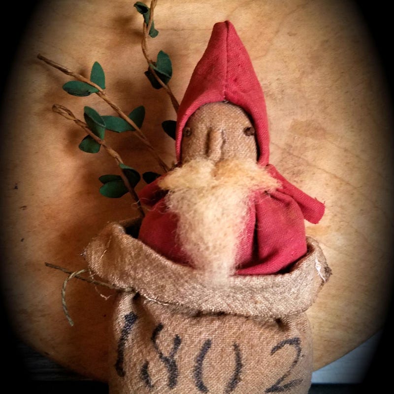 Primitive Santa Pattern - Etsy
