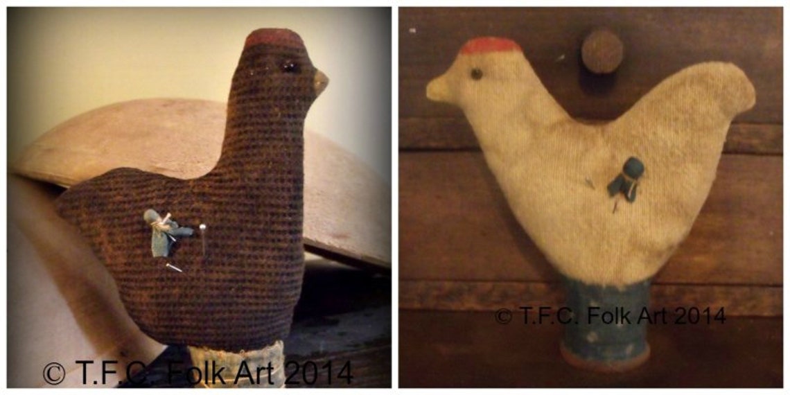 Primitive Chicken Pinkeep E Pattern - Etsy