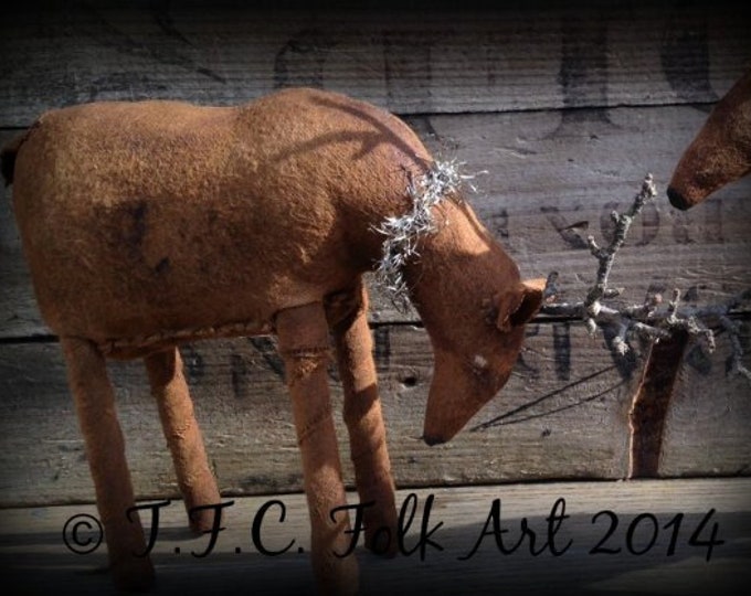 Primitive Deer E-pattern - Etsy