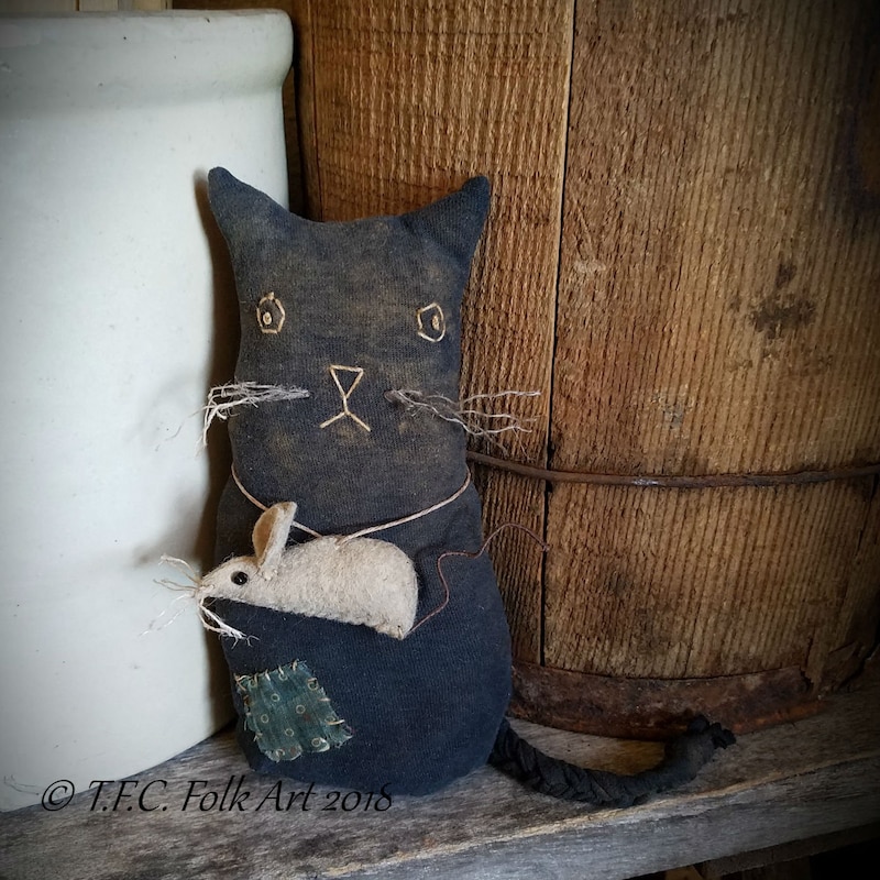 Primitive Cat - Etsy
