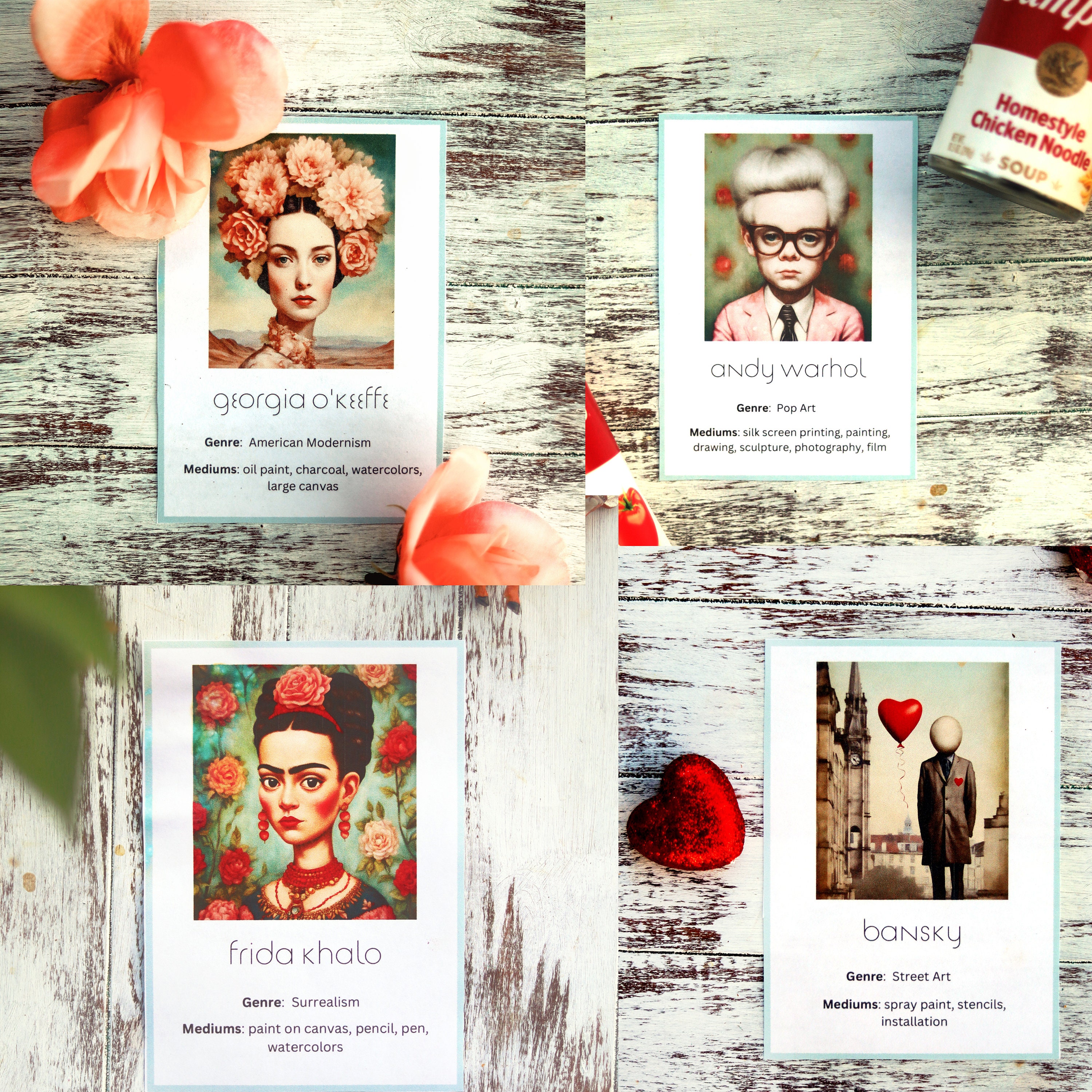 Contemporary Artists Flashcard Pack (14 Cards) - Etsy