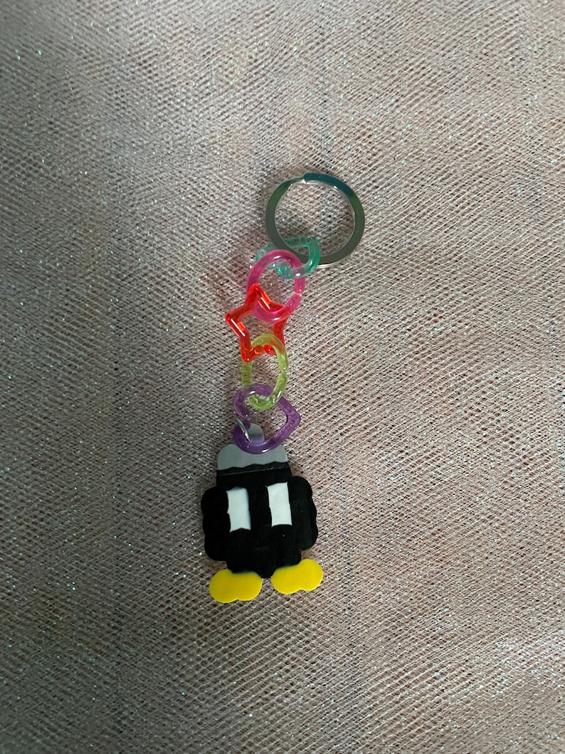 Bob-omb Keychains Made From Perler Beads. - Etsy