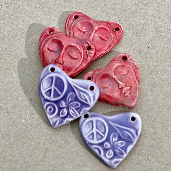 Clay Heart Pendant - Etsy